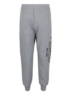 Alexander McQueen Graffiti Logo Sweatpants - Grey Black
