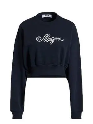 MSGM Cotton French Terry Sweatshirt - Grey