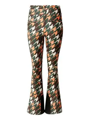 Perfect Moment High-waist Aurora Flare Ski Pant - Scratch-houndstooth