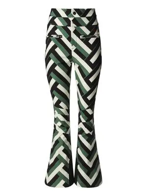 Perfect Moment High-waist Aurora Flare Ski Pant - Waffle-green