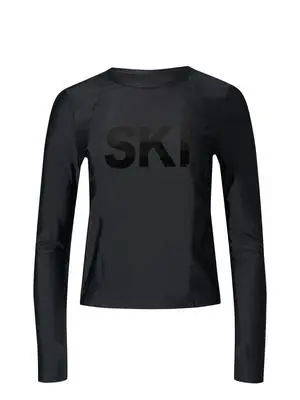 Perfect Moment Ski Crewneck Baselayer Top - Black