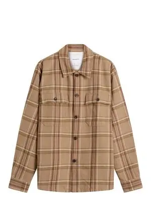 Norse Projects Hjalmer Heavy Twill Check Overshirt - Walnut