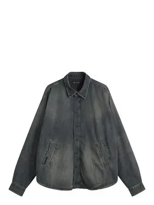 Balenciaga Dark Wash Denim Overshirt - Blue