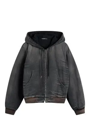 Auralee Padded Hooded Jacket - Faded Black