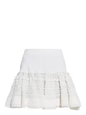 Alaïa Ruffled Mini Skirt - White
