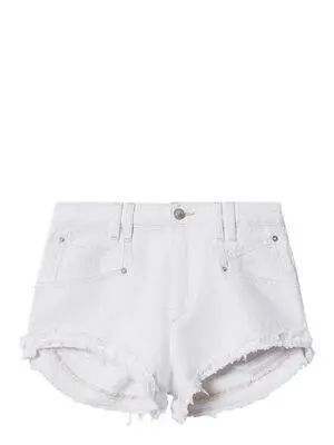 Isabel Marant Eneidala Mini Denim Shorts - White
