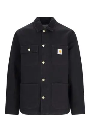 Carhartt Work In Progress Gold Button Cotton Jacket - Black