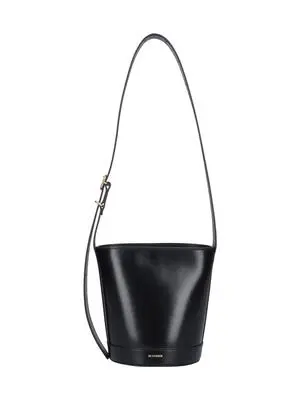 JIL SANDER Cannolo Bucket Bag - Black