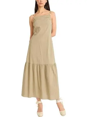 THE GOOD JOURNEY Strappy Back Maxi Dress - Aloe Green