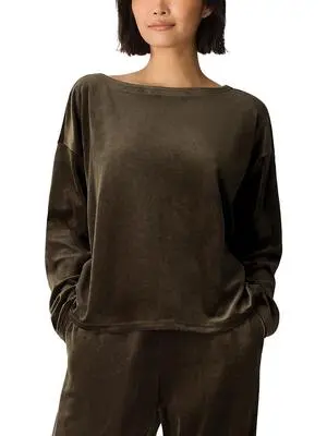 Eileen Fisher Bateau Neck Boxy Top - Branch