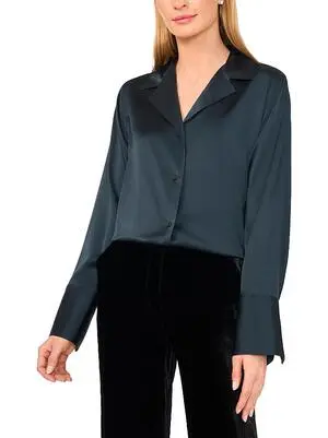 Ted Baker London Emera Satin Blouse - Forest River