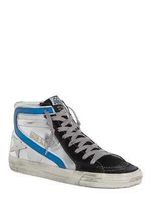 GOLDEN GOOSE Slide High-top Sneakers - Silver/black