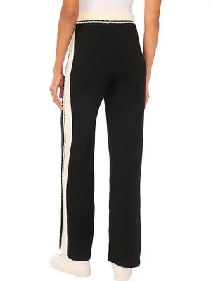 Vince Camuto Contrast Trim Track Pants - Rich Black