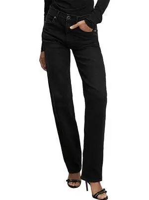 Veronica Beard Harley High-rise Arc Jeans - Washed Onyx