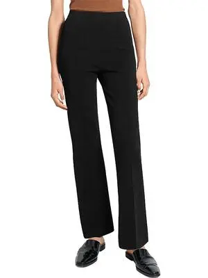 Theory Kick Flare Compact Crepe Trousers - Black