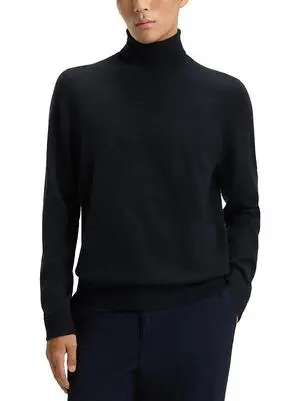 BOSS Emio Turtleneck Cashmere Sweater - Dark Blue