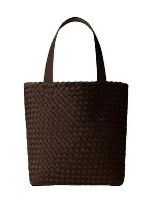 NAGHEDI Cosmo Large Woven Tote Bag Chocolate