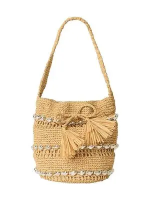 BTB LOS ANGELES Atlas Raffia Bucket Bag