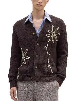 Nn07 Mika Flower 6620 Cardigan - Dusky Port
