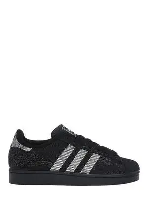 Adidas Superstar II Rhinestone Sneakers Core Black/silver Metallic/off White