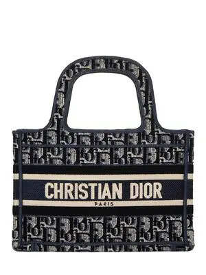 Dior Diorissimo Velvet Book Tote - Navy