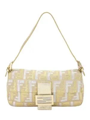 Fendi Metallic Lurex Baguette - Gold