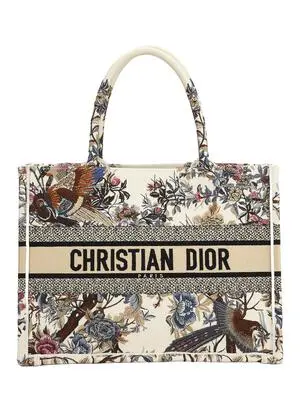 DIOR Floral Embroidered Book Tote Medium