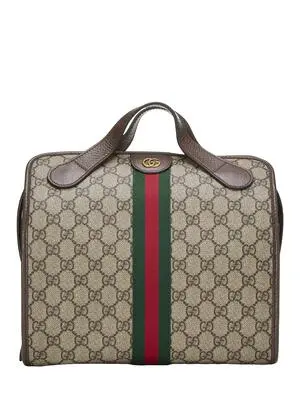Gucci Gg Supreme Bowler Handbag - Brown