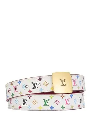 LOUIS VUITTON Takashi Murakami Monogram Multicolore Ceinture 85 - White