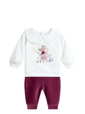 JOJO MAMAN BEBE Fairy Mouse Sweatshirt And Leggings Set - Berry