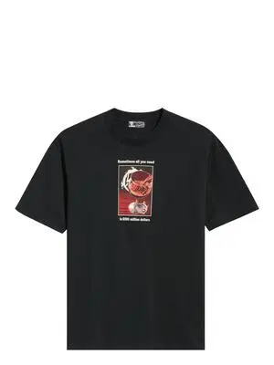 VERYRARE Red Wine Cotton Graphic T-shirt - Black