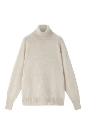 FORTELA Piero High Neck Alpaca Wool Sweater - Camel