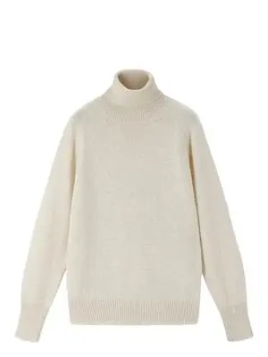 FORTELA Piero High Neck Alpaca Wool Sweater - Off White