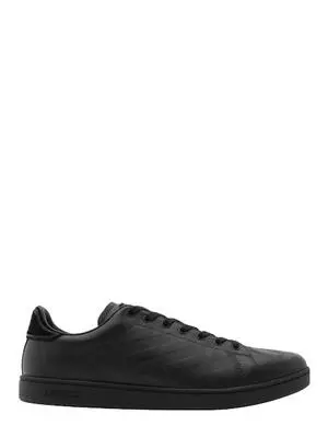 Burberry Embossed Check Leather Set Sneakers - Black