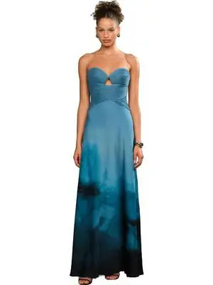 AMUR Cova Printed Gown - River Walk