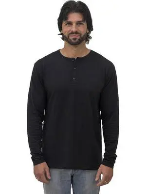 EPIC FITS Long Sleeve Henley - Black