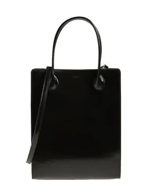 Lié Studio The Jane Leather Top Handle Bag - Black Patent Leather