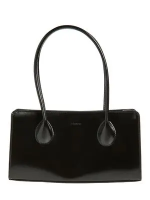 Lié Studio The Lou Top Handle Bag - Black Patent Leather
