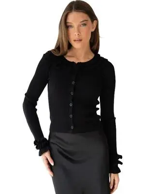 BY TESS COLLECTION Bella Knit Cardigan - Black