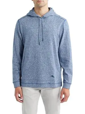 Tommy Bahama Heathered Cotton Pullover Hoodie - Deep Space Heather