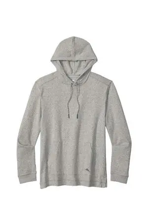 Tommy Bahama Heathered Cotton Pullover Hoodie - Grey Heather