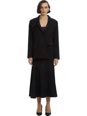 GIZIA Double-breasted Jacket - Black