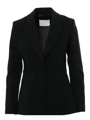 GIZIA Snap Detail Shoulder Pad Jacket - Black
