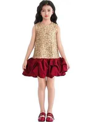 TULLEEN Ruffles & Gleam Dress - Red