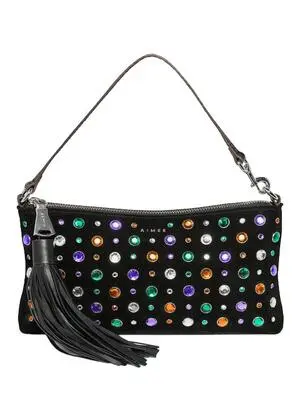 AIMEE Onyx Hour Novelty Zip Clutch - Multi Jewels