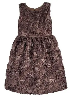 MIA BELLE GIRLS Sequin Party Dress - Brown