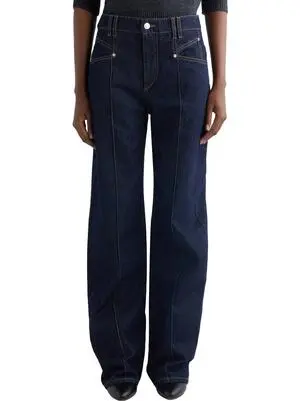 Isabel Marant Drolane High-waist Straight-leg Jeans - Light Blue