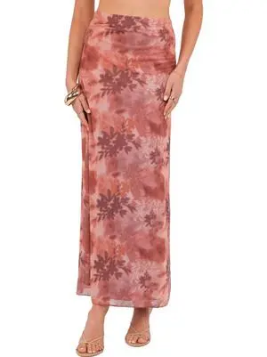 PETAL & PUP Floral Print Maxi Skirt - Blurred Botanics