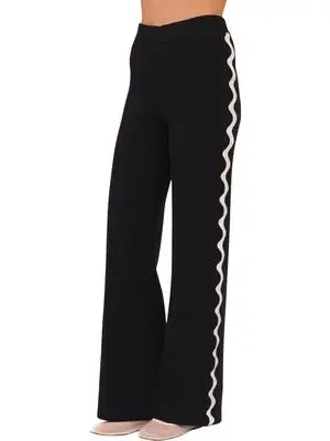 PETAL & PUP Vespa Knit Pants - Black White