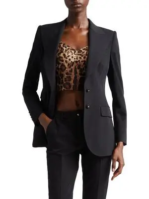 Dolce & Gabbana Turlington Stretch Gabardine Blazer - Nero